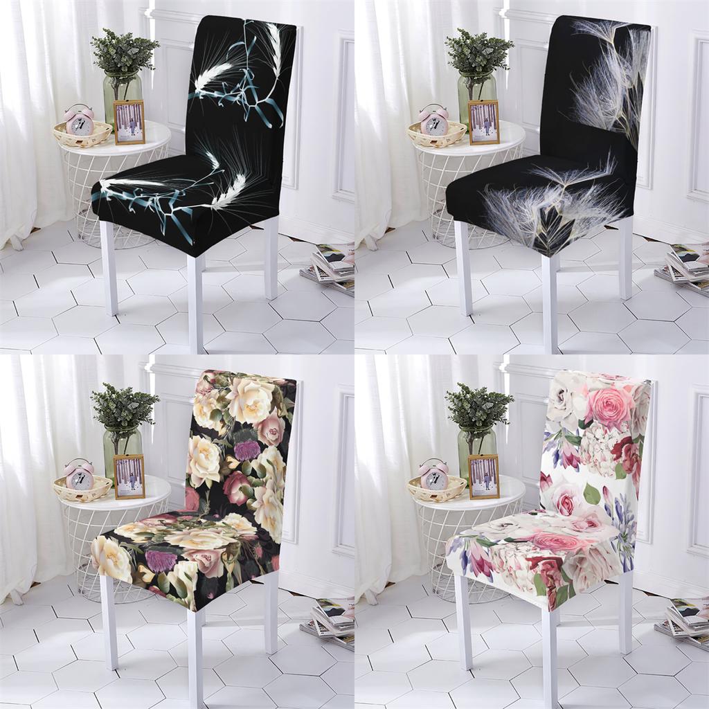 Cheap Plant Style Chair Cover Kitchen Elastic Chairs Cover Flowers ...