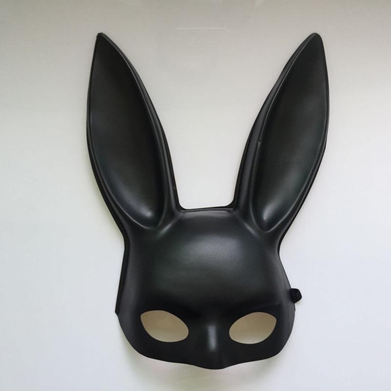 Buy Mark Black Sexy Rabbit Ears Bunny Long Ears Bondage Mask Halloween ...