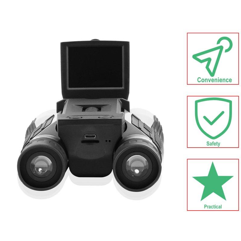 Buy Lightning Electronics 12x32 HD Black Binoculars Telescope Folding ...