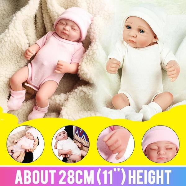 Buy 2 Types Lifelike Newborn Silicone Vinyl Reborn Gift Baby Doll ...