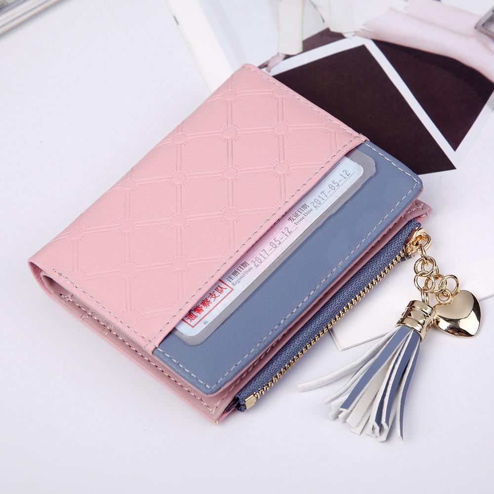 Buy Fashion 2020 New Women 'S Wallet Women 'S Short Coin Purse Contrast ...