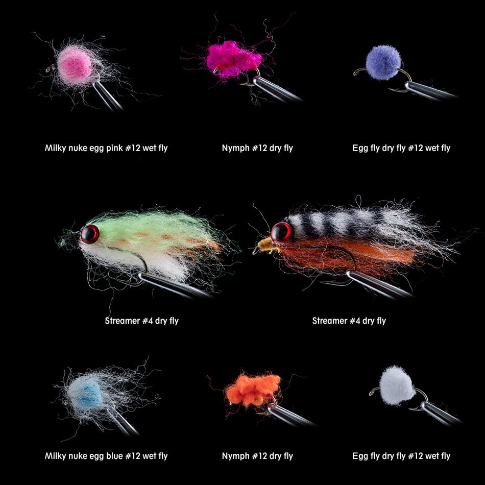 Buy Goture 30/40/76pcs/Lot Fly FIshing Lure Flies kit Wet Dry Streamer ...