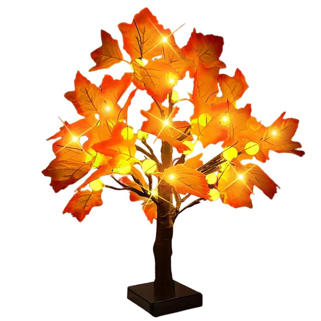 Buy Night light Prelit Fall Maple Tree Battery Operated Lighted Tree ...