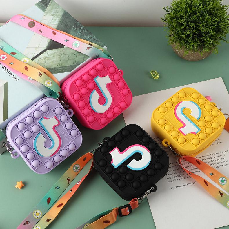 Buy 1Pc Popper Popet Silicone Push Bubble Stationery Storage Bag Popite ...