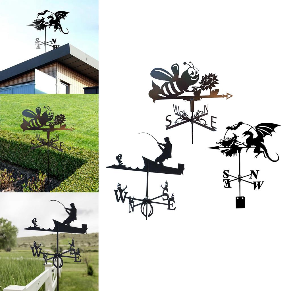 Buy 3x Stainless Steel Weathervane Weather Vane Yard Farm Scene Decor ...