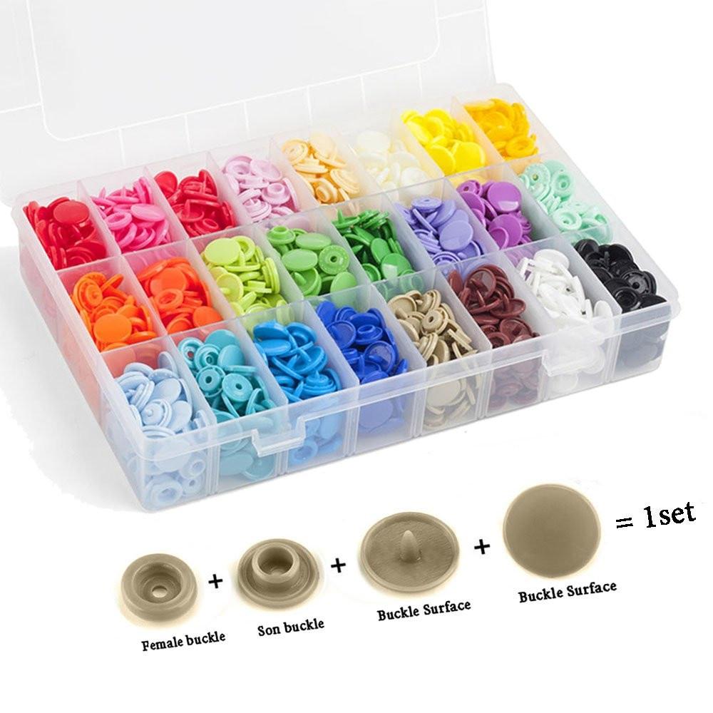 Satın alın 1Set Colorful DIY Clothes T5 Plastic Fastener Snap Resin ...
