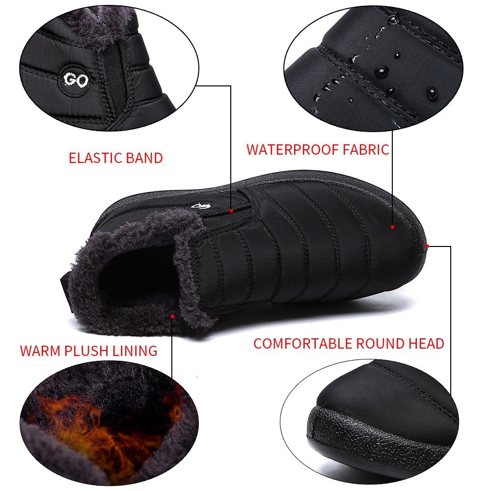 Buy Fur Integrated Snow Boots Women's 2021 Autumn Winter Zipper Short ...