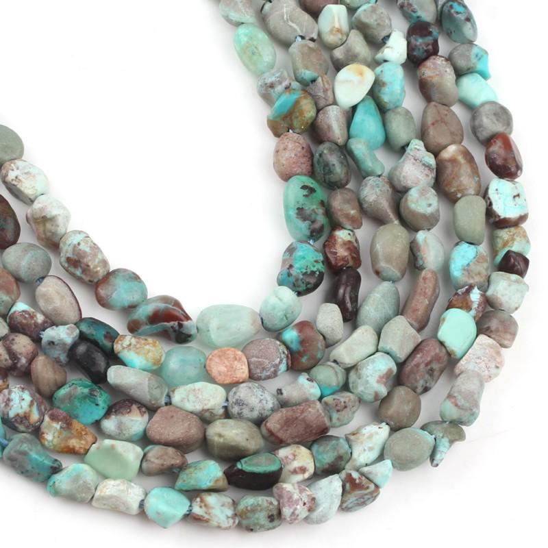 Buy 6-8mm Natural Irregular Phoenix Turquoise Stone Beads for Jewelry ...