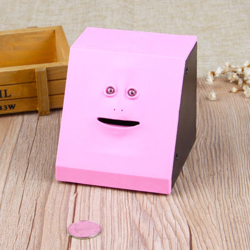 Buy Face Coin Bank Money Eating Coin Box Battery Powered Monkey Saving ...