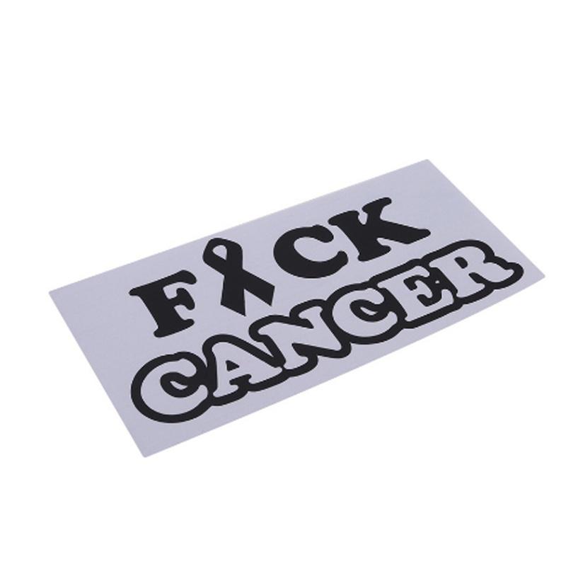 Buy FU*K CANCER Sticker Breast Cancer Car Window Laptop Decal D at ...