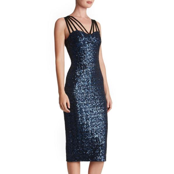 Buy Women's Wear Tassels Sexy Sequins Sling Backless Open-fork Party ...