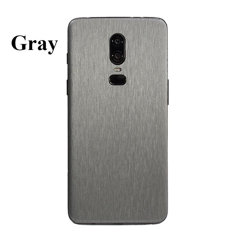 Buy For OnePlus One Plus 6 6T Full Back Brushed Metal Decal Skin ...