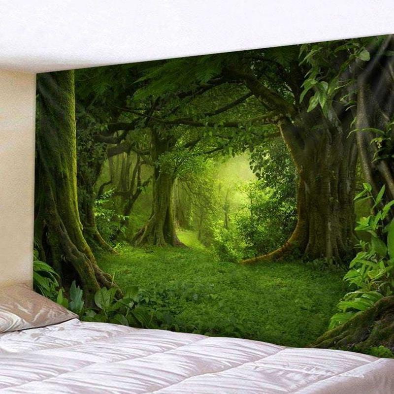Buy Mystic Forest Tapestry Sycamore Tree Wall Hanging Tapestry Bohemian ...