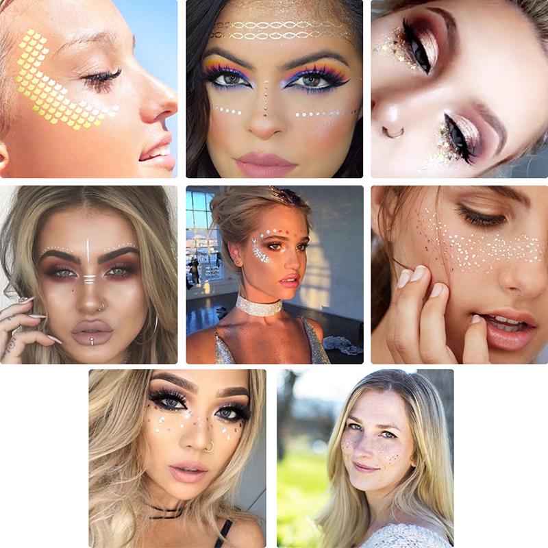 Buy Gold Face Tattoo Stickers Waterproof Bronzing Beauty Freckles ...