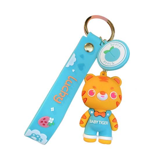 Buy Delicate PVC Stylish Decorative Bow Tie Tiger Key Holder Ring ...