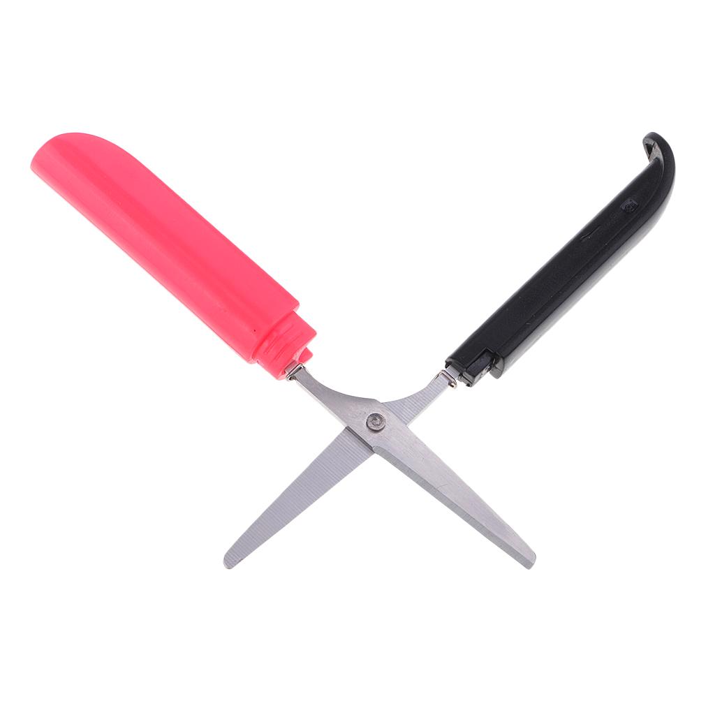 Portable Paper Cutting Scissors Folding Safety Scissors with Cover Red ...