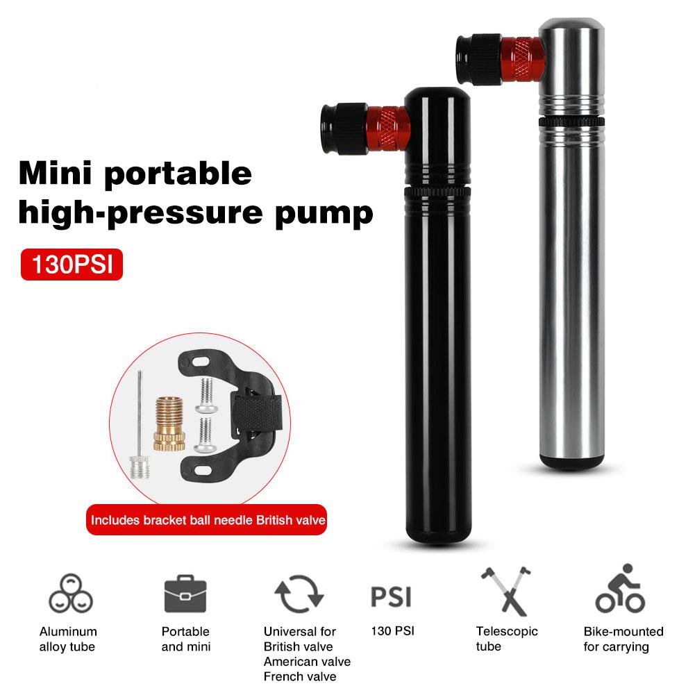 Buy Mini Bicycle Pump 130PSI Portable Bike Tire Air with Mount Kit High ...