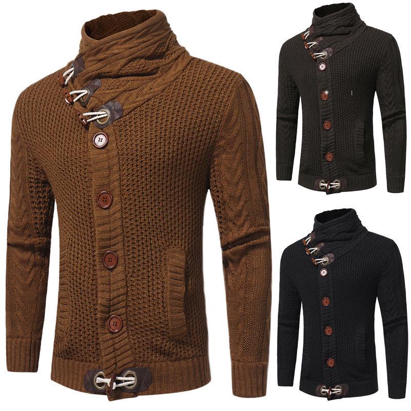 Buy Modern Men Sweater Knitted All-match Outerwear Jacket Men Clothing ...