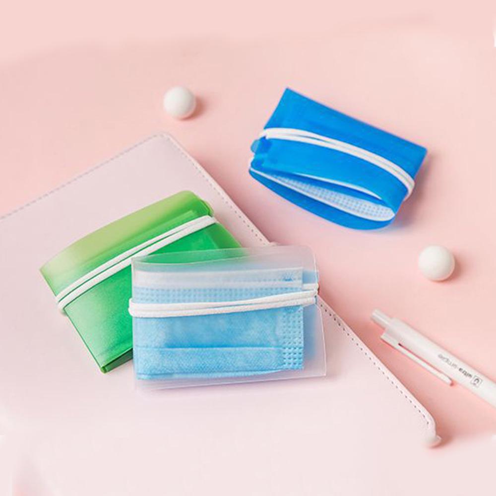 5pcs Portable Foldable Face Masks Storage Box Clip Dustproof Mask Case ...