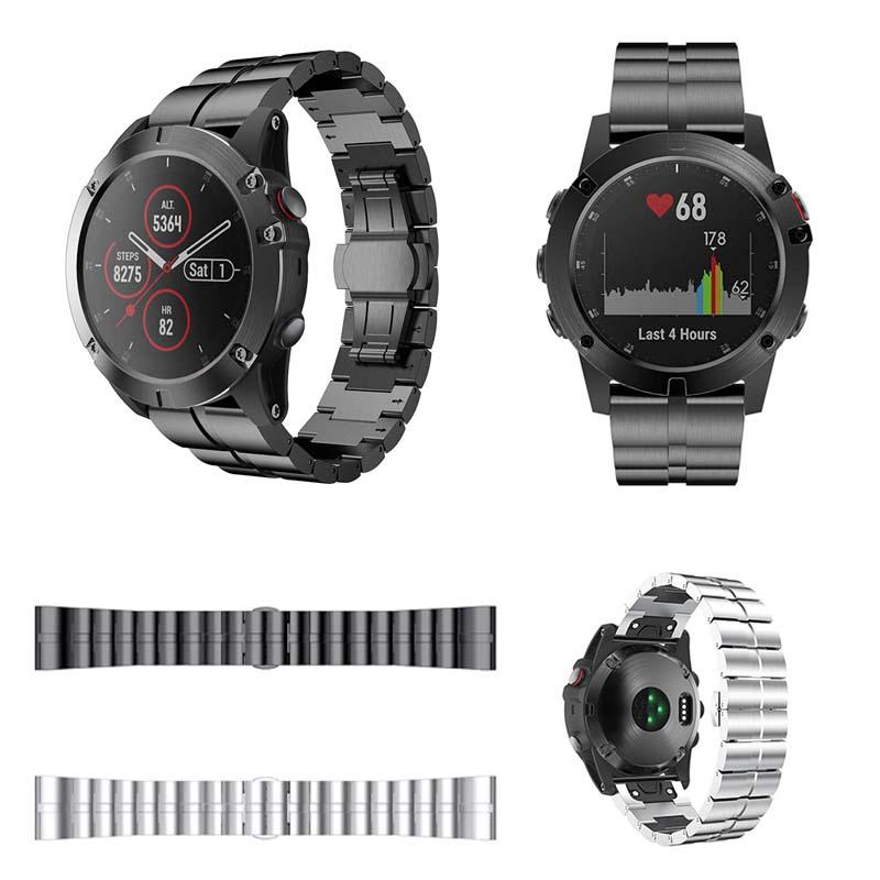Buy Watch Band Kit Steel Strap Replacement Watchband for Garmin Fenix ...
