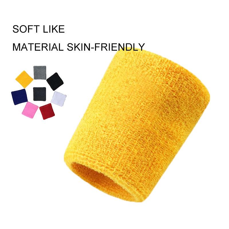 Buy Sports Sweatband Cotton 8*8cm Terry Cloth Wrist Sweat Bands Tennis ...
