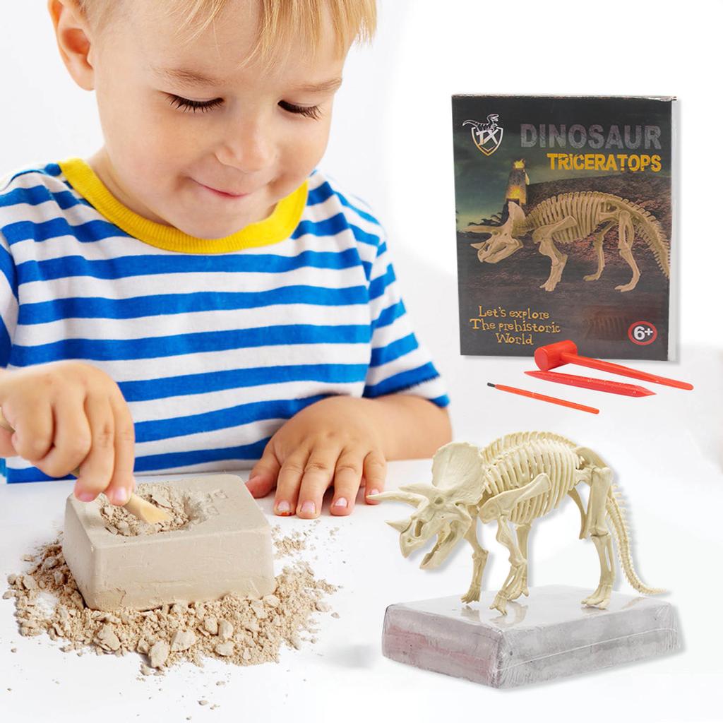 Dinosaur Fossil Digging Game Kit Kids Dinosaur Sandbox Activity Set ...