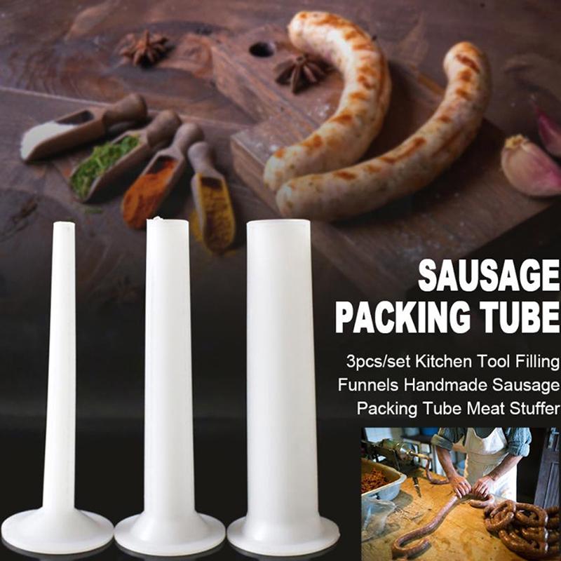 Buy 3Pcs Meat Grinder Filling Meat Tubes Handmade Sausage Tube Grinder ...