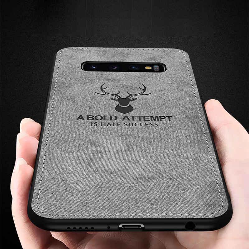 Buy Soft Silicone Frame Fabric Back Cover Samsung Galaxy S10 S20 Plus ...