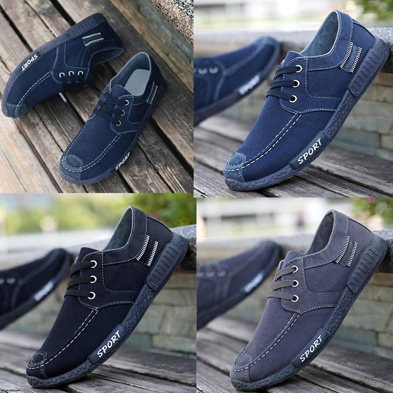 New Fashion Men's Canvas Shoes Washed Cloth Shoes Casual Men's Shoes ...