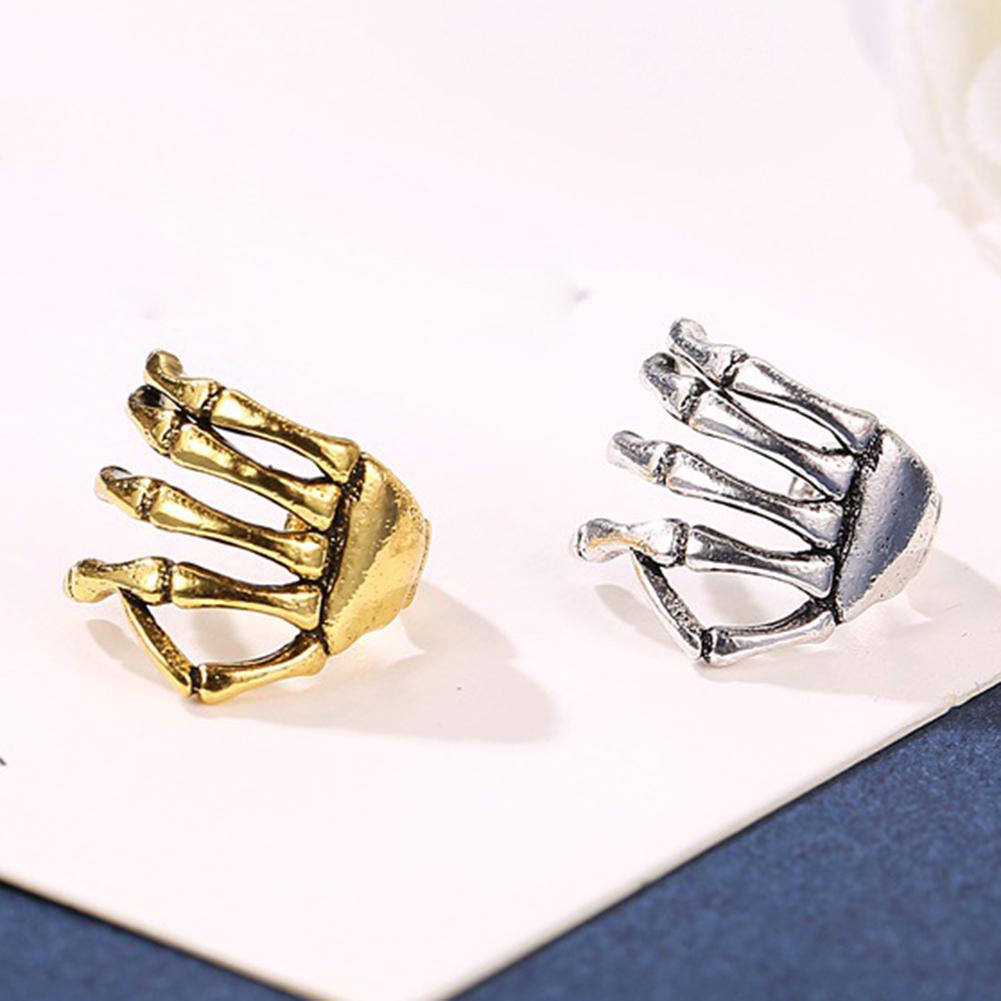 Buy 1Pc Women Skull Hand Ear Cuff Clip On Cartilage Earrings Non ...