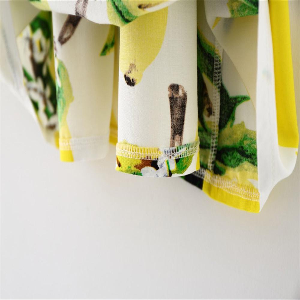Buy Baby Girl Clothes Lemon Printed Infant Outfit Sleeveless Dress at ...