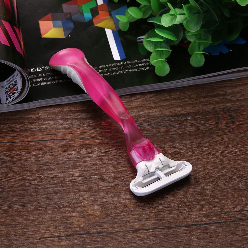 Buy 5pcs/set Beauty Safety 4-Blade Women Handle Razor Female Shaving ...