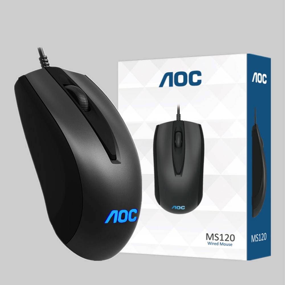 Buy AOC MS120 USB Wired Optical 3 Buttons 3 Gear 2400DPI Ergonomic ...