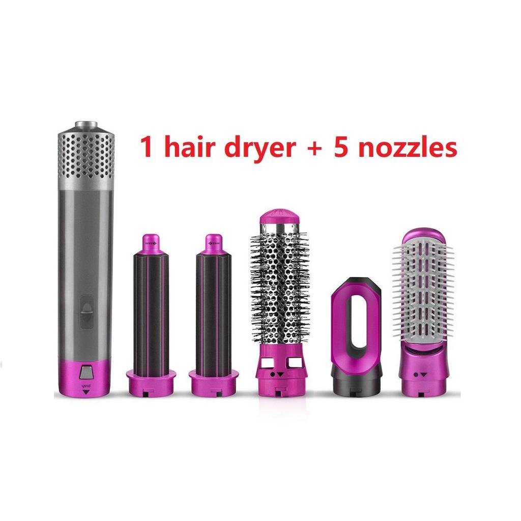 Buy 5 In 1 Hair Dryer Hot Comb Set Wet and Dry Professional Curling ...