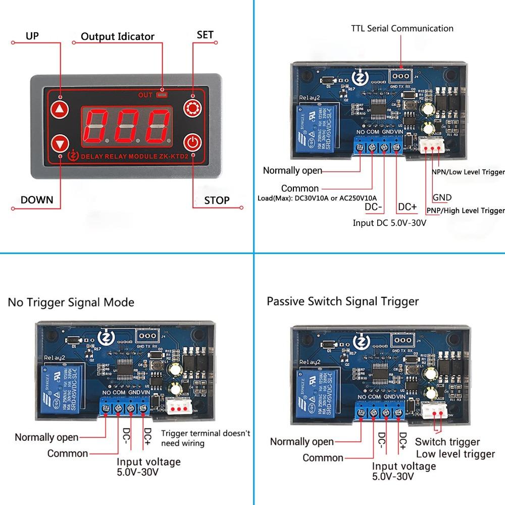 Plactic Timer Delay Controller Module Metal Delay Relay Module Time Delay Relay Electrician ...