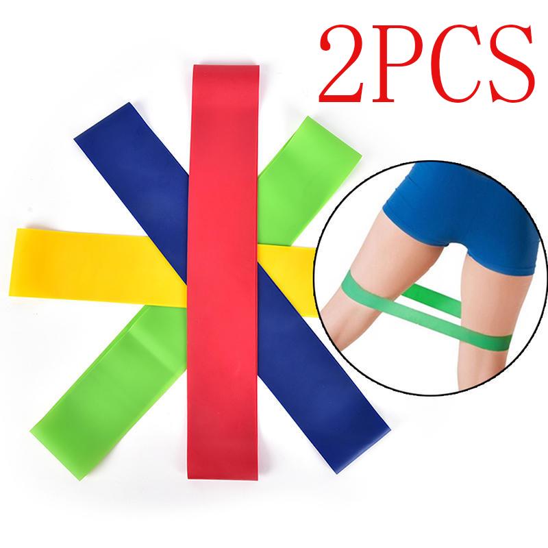 Buy 2pcs Yoga Crossfit Latex Fitness Resistance Loop Bands Workout ...