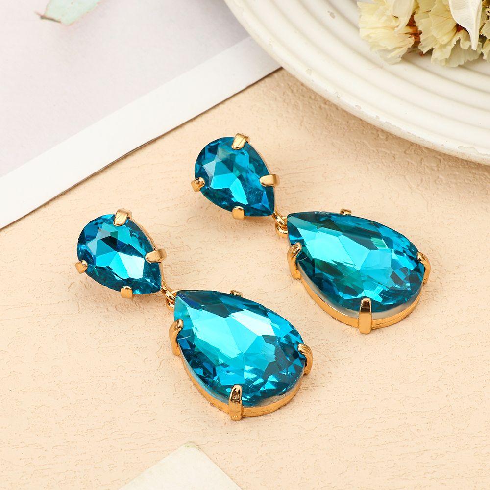 Cheap for Women Girls Luxury Water Drop Earrings Dangle Earrings ...