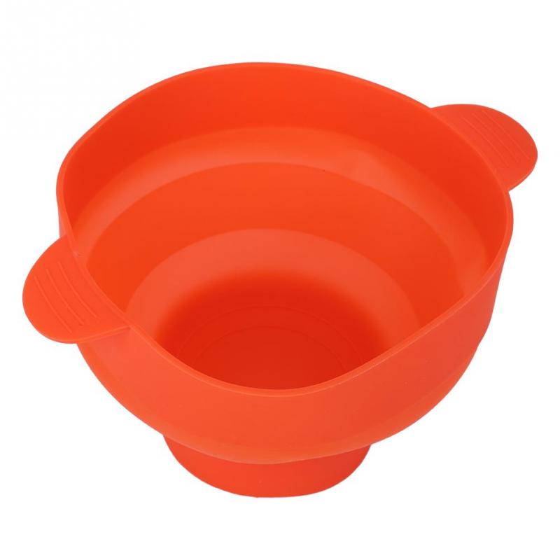 Buy Red Silicone Microwave Popcorn Bucket with Handle Lid Safe ...