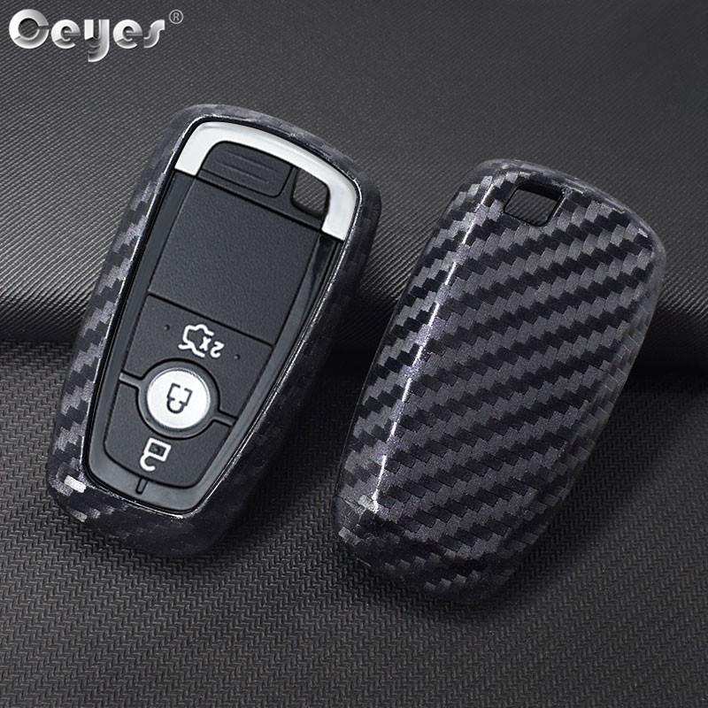 Buy Ceyes Carbon Fiber Grain Car Key Cover Protection For Ford Focus 2 ...