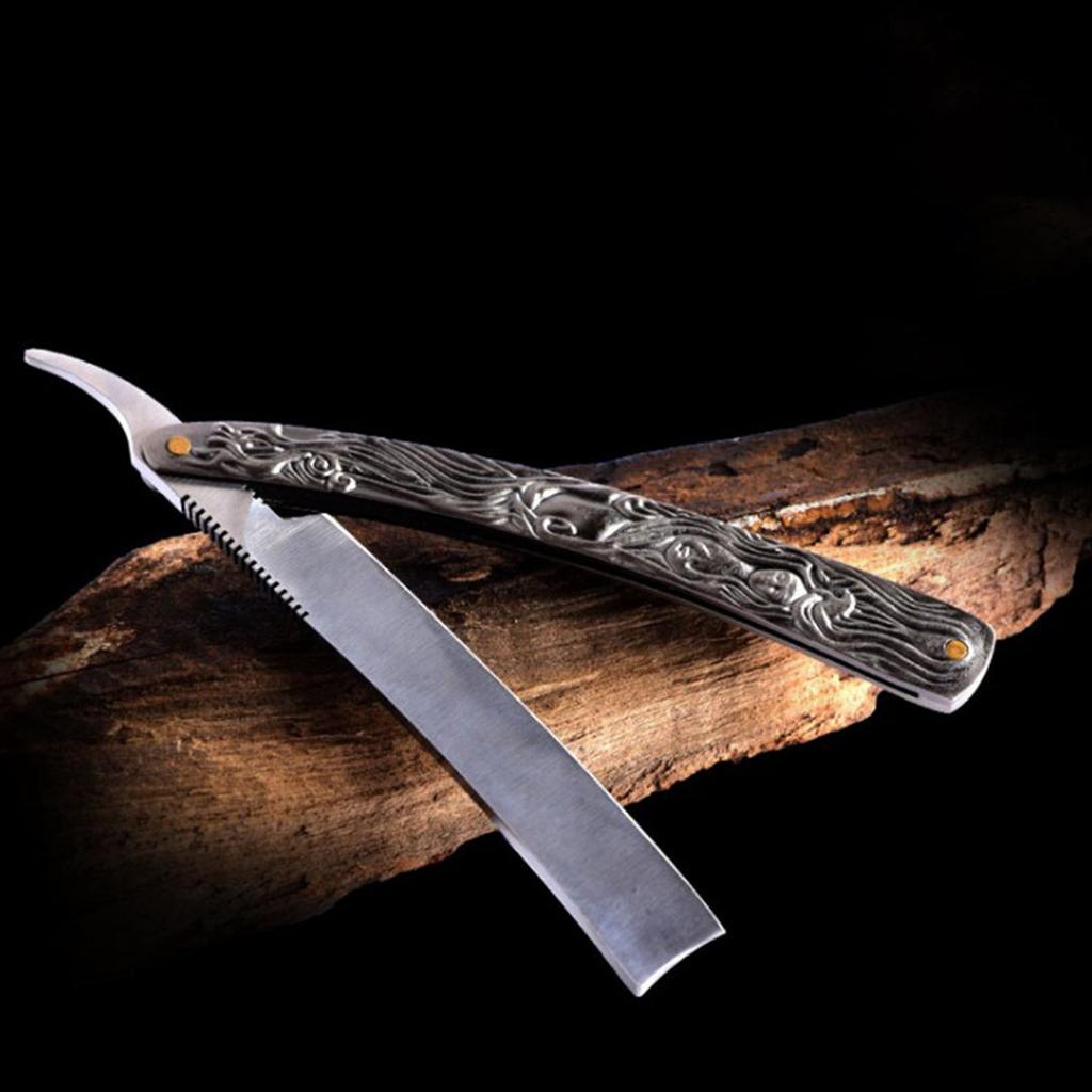 Buy Old Fashioned Manual Razor Steel Metal Grain Handle Shave Hair ...