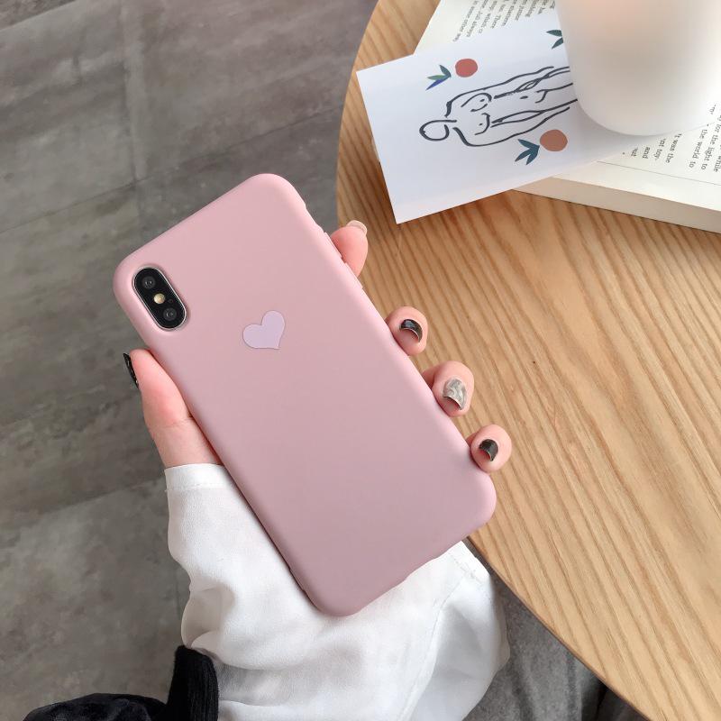 Buy Color Painted Heart-shaped Phone Case For iPhone X/XS,XR, XS max ...