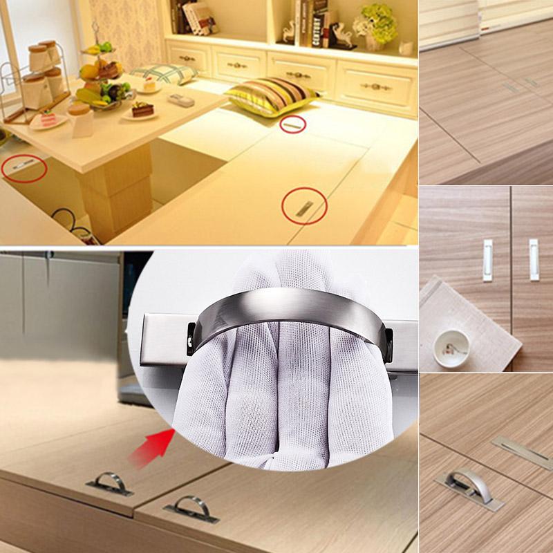 Buy Door Handles Knobs Flush Recessed Push Pull Cabinet Drawer ...