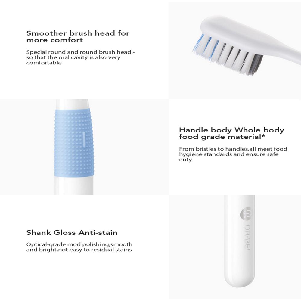 Buy Xiaomi DoctorB Toothbrush Bass Method Sandwish-bedded Better Brush ...