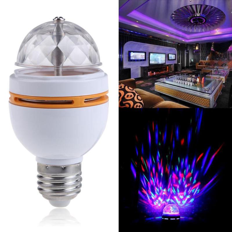 Buy New E27 Colorful RGB LED Rotating Stage Disco Crystal LED Bulb Lamp ...