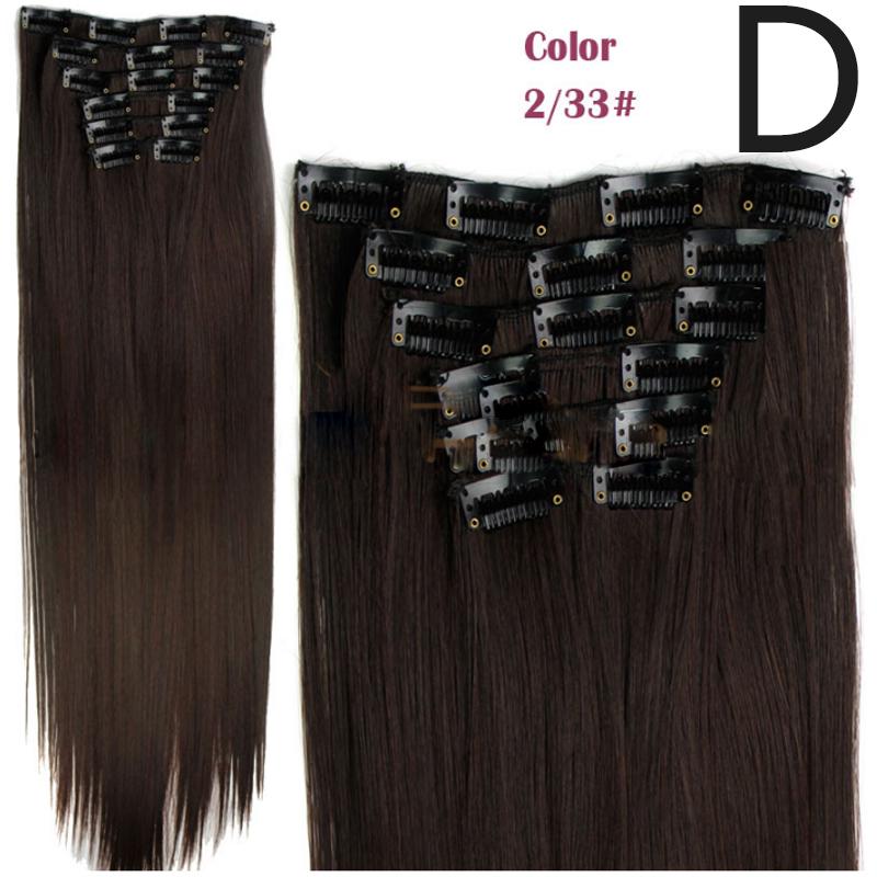 Buy Hairpiece 16 Clips in False Hair Styling Synthetic Clip In Hair ...