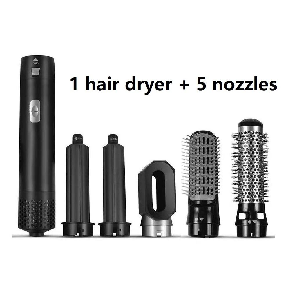 Buy 5 In 1 Hair Dryer Hot Comb Set Wet and Dry Professional Curling ...