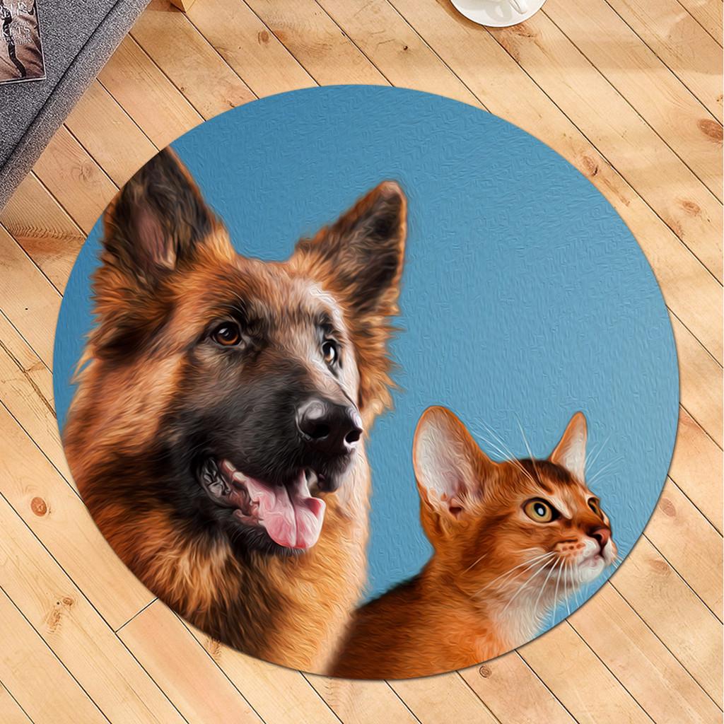 Buy Creative Floor Stickers Counter Top Round Wall Sticker Removable ...