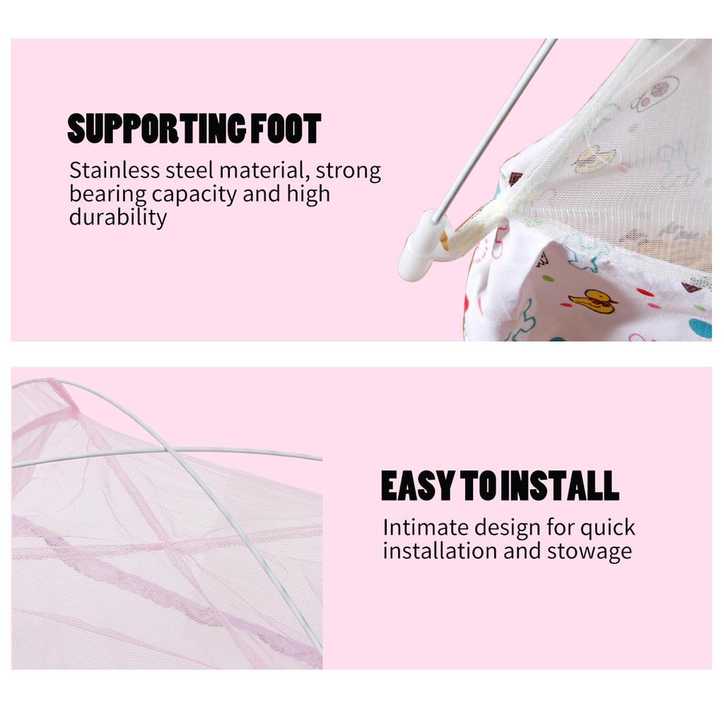 Baby Folding Mosquito Net Tent Child Bed Canopy Netting Summer Mosquito ...