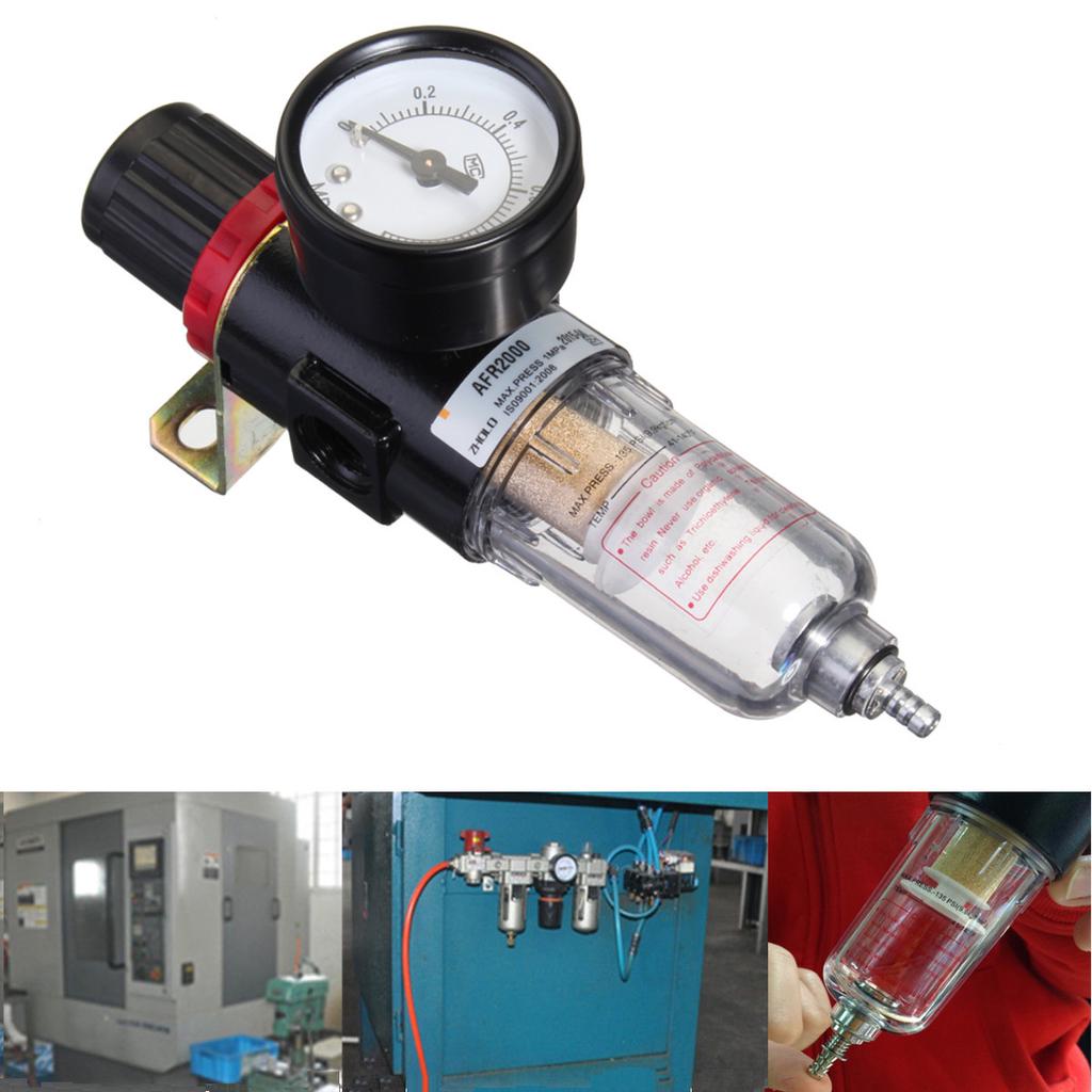 Buy 1/4'' Air Compressor Regulator and Filter In Line Combo W/ Gauge ...