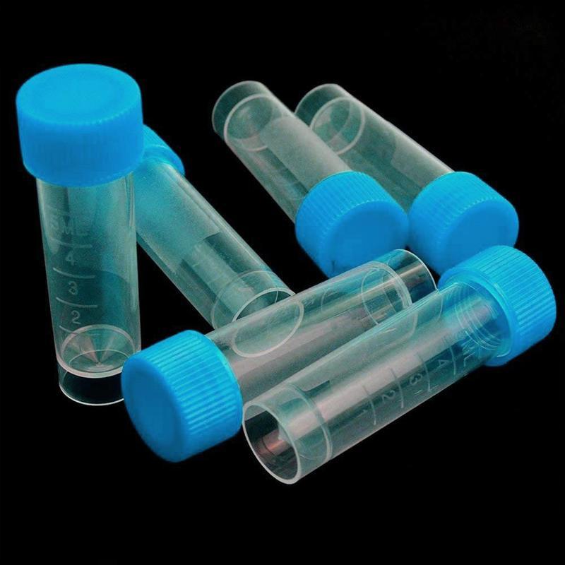 Buy 10pcs 5ml Plastic Test Tubes Vial Screw Seal Cap Pack Container at ...